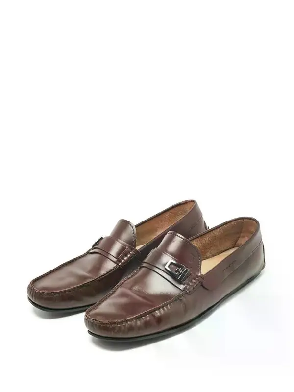 TOD'S Leather Loafers With Metal Detail