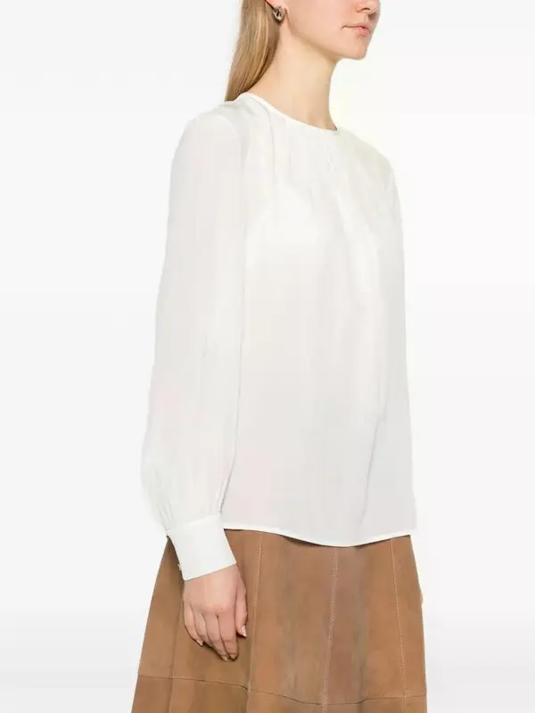 Max Mara Mstcolmo Long-sleeve Blouse - White