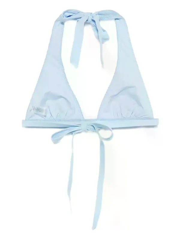 Frankies Bikinis Tie-detail Bikini Top - Blue