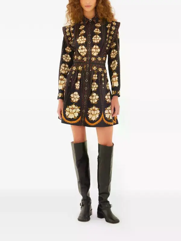 Farm Rio Floral-print Mini Dress