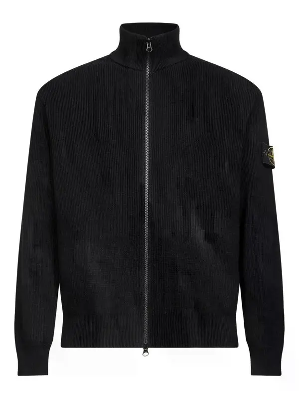 Stone Island Ribbed Zipped Cardigan