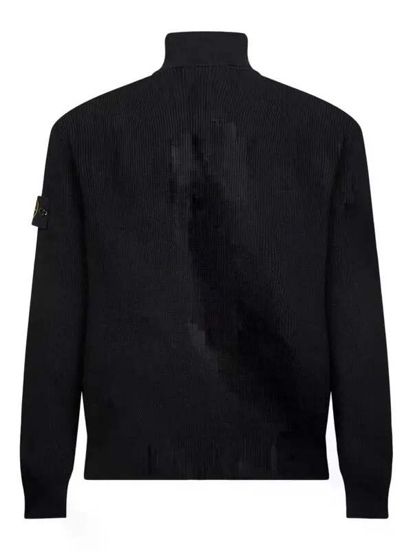 Stone Island Ribbed Zipped Cardigan