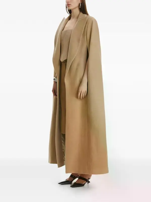 VESTIAIRE D'UN OISEAU LIBRE Collared Slit Cape - Neutrals