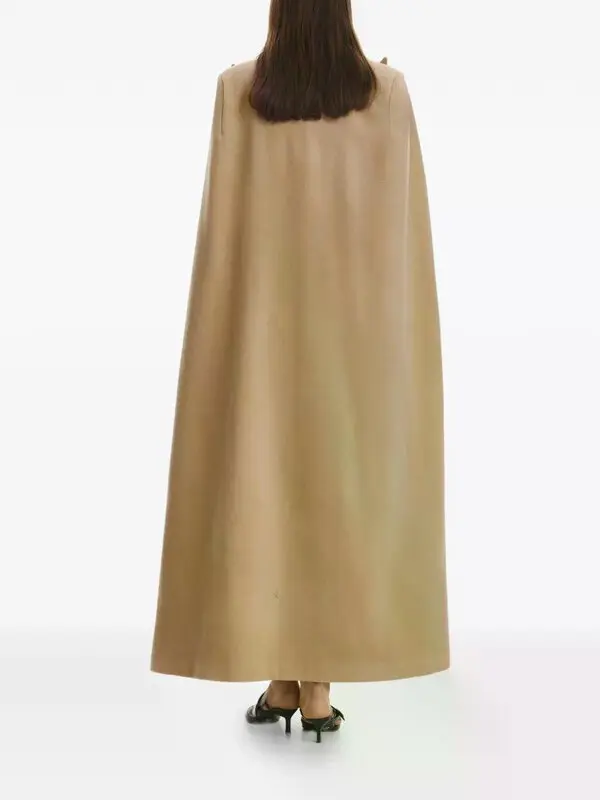 VESTIAIRE D'UN OISEAU LIBRE Collared Slit Cape - Neutrals