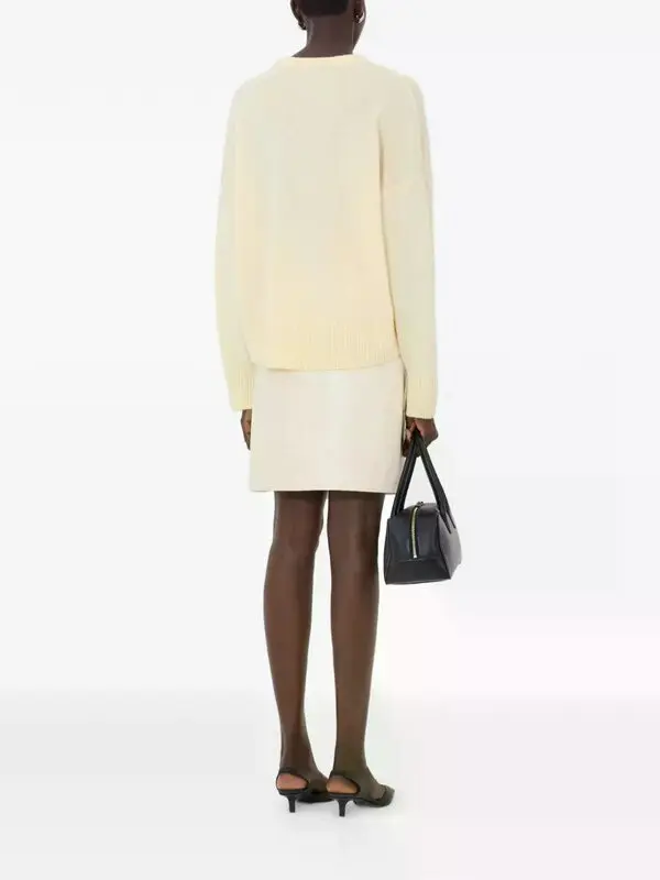 Loulou De Saison Anton Drop Shoulder Ribbed Sweater - Neutrals