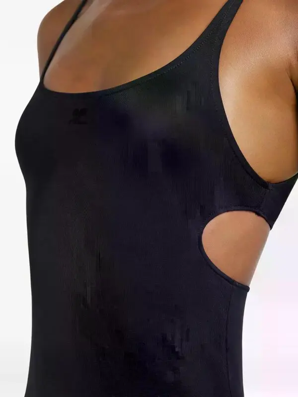 COURREGES Cut-out One-piece Swimsuit - Black