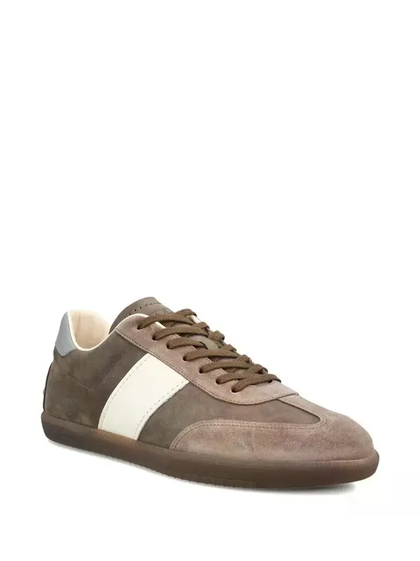 TOD'S Tabs Stripe Panelled Sneakers - Brown