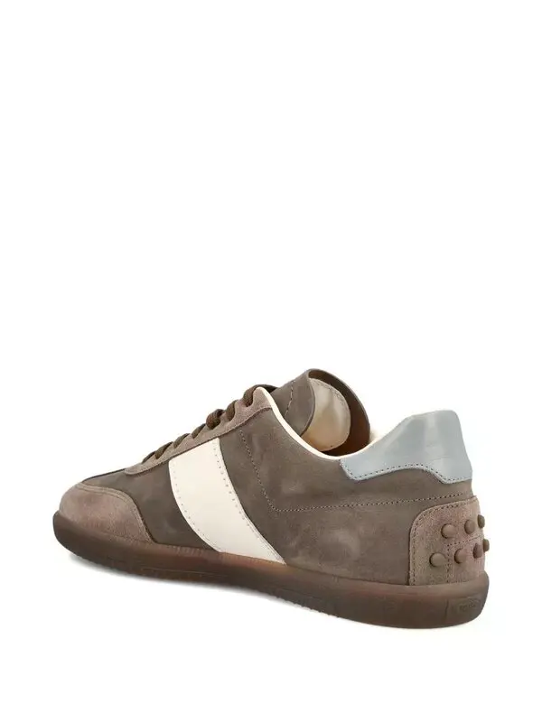TOD'S Tabs Stripe Panelled Sneakers - Brown