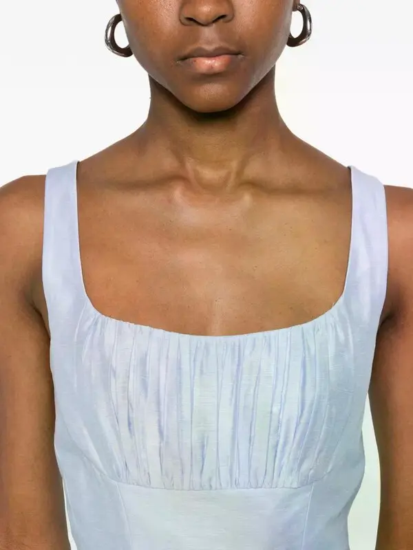 Aje Mist Ruched Midi Dress