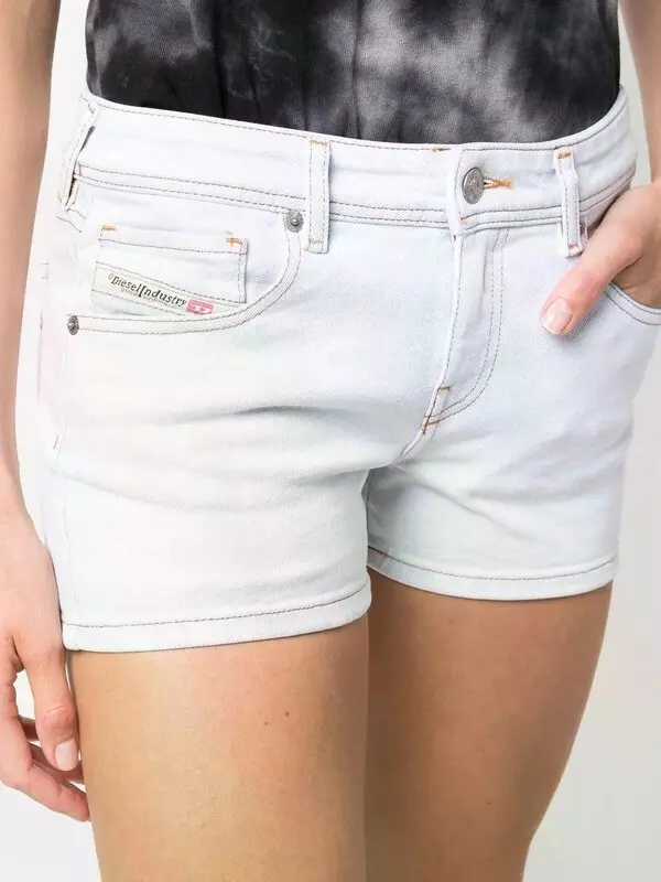 DIESEL® Low-rise Light-wash Denim Shorts