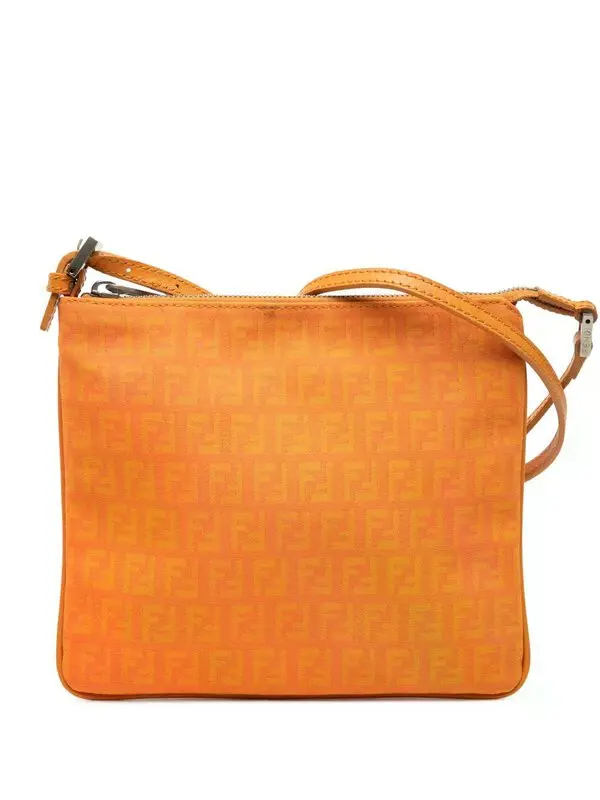 Fendi Zucchino Canvas Crossbody Bag - Orange