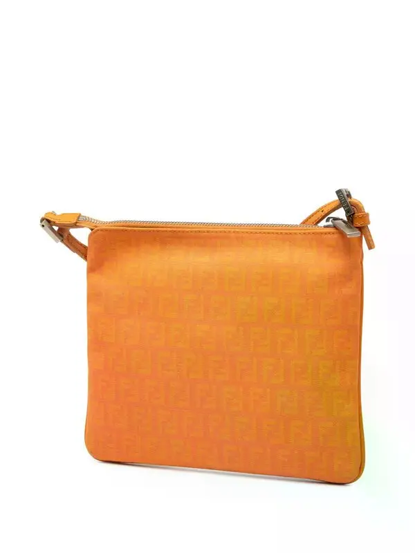 Fendi Zucchino Canvas Crossbody Bag - Orange