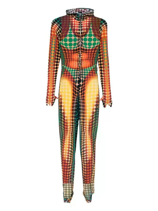 JEAN PAUL GAULTIER Zip Dotted All In One - Orange
