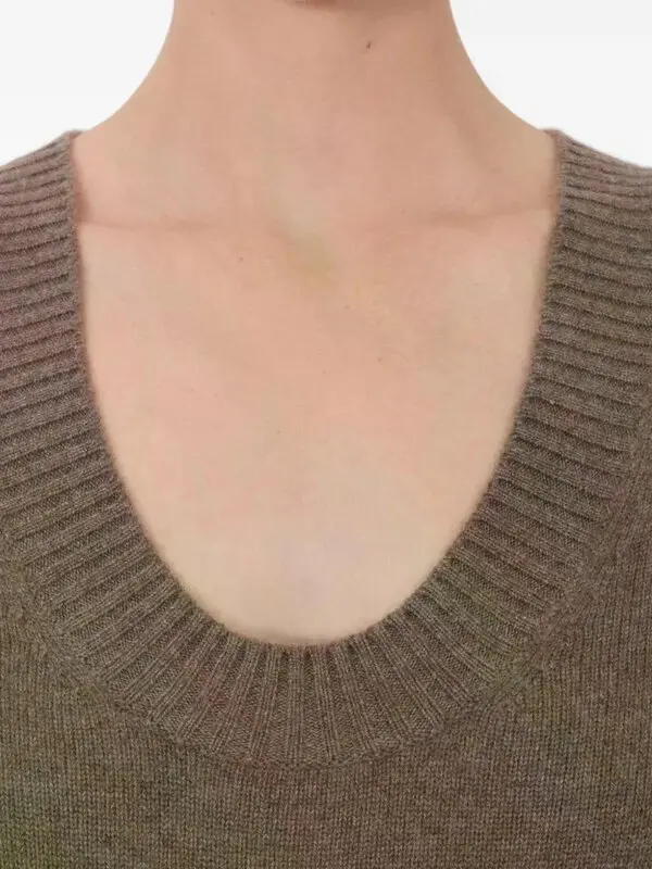 Loulou De Saison U Neck Ribbed Sweater