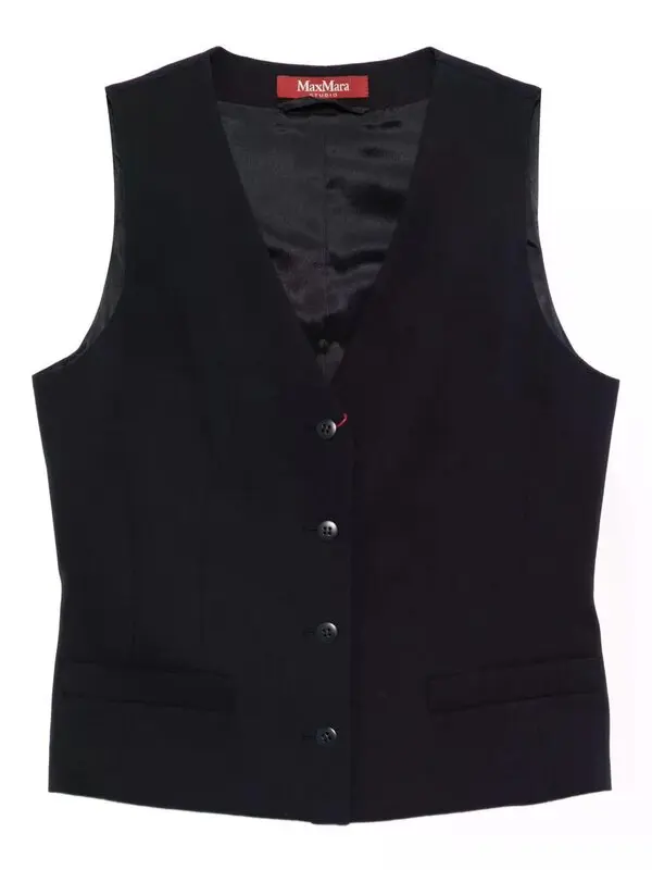 Max Mara Buttoned V-neck Gilet