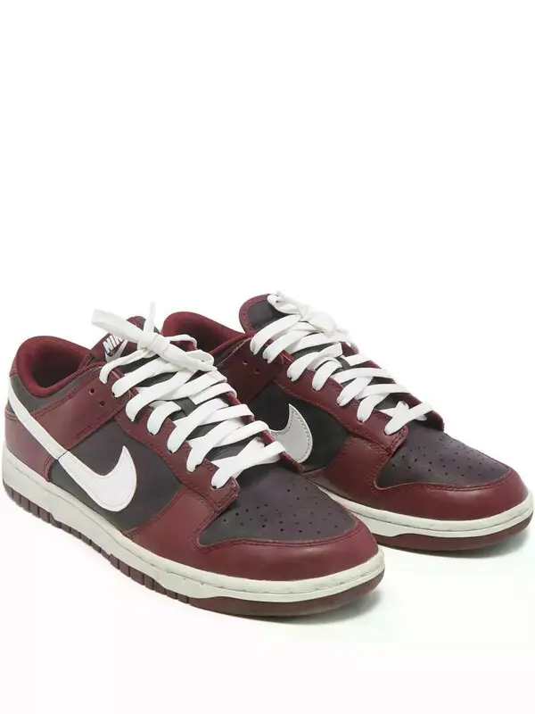 Nike Dunk Low Leather Sneakers - Red