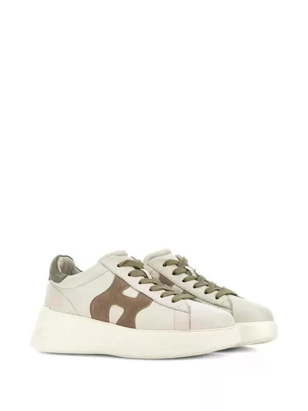 Hogan Rebel Leather Sneakers - Neutrals