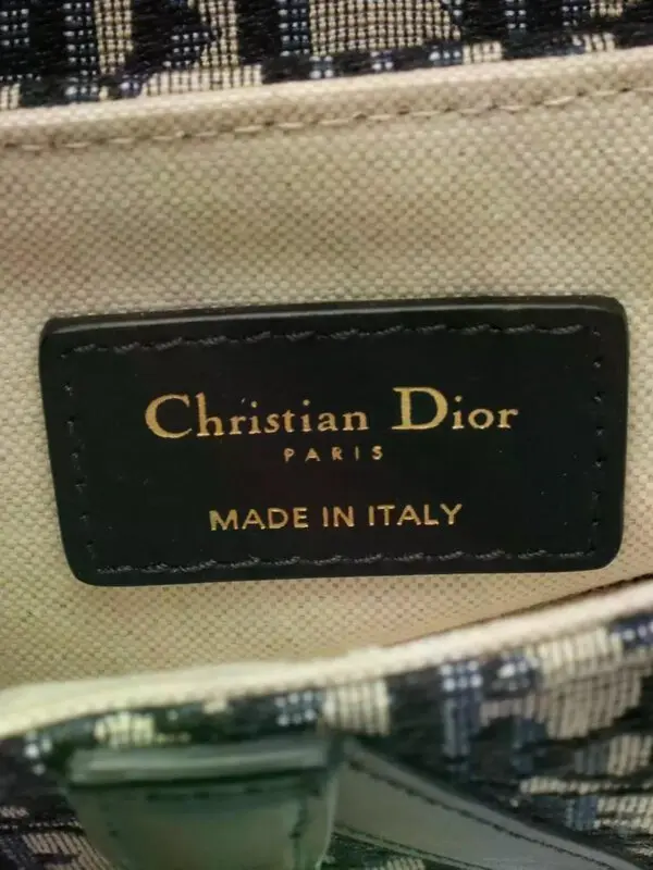 Dior 2018 Mini Oblique Canvas Saddle Bag - Blue