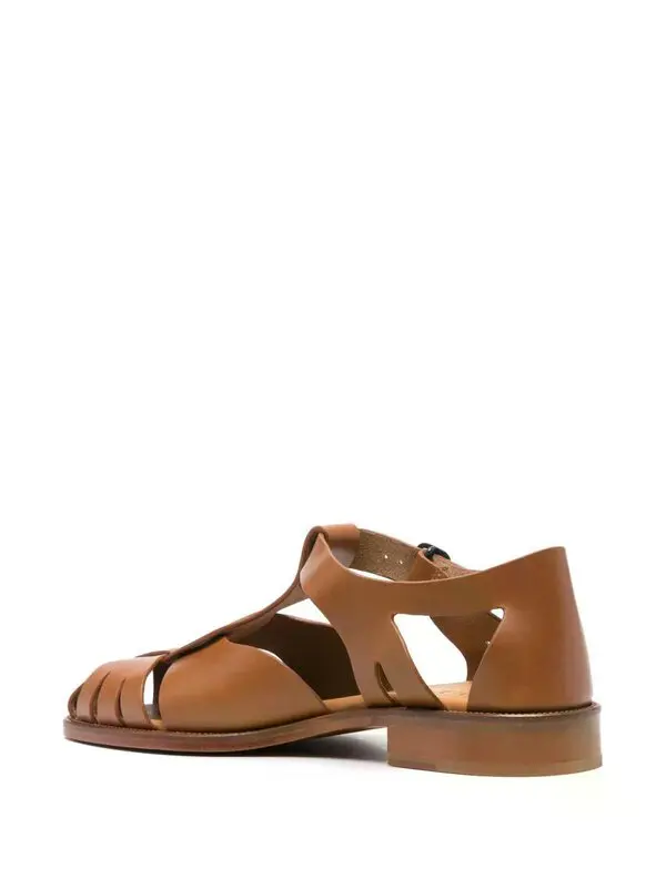 Hereu Pesca Leather Sandals - Brown