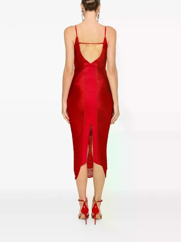 NISSA Fringed Midi Dress