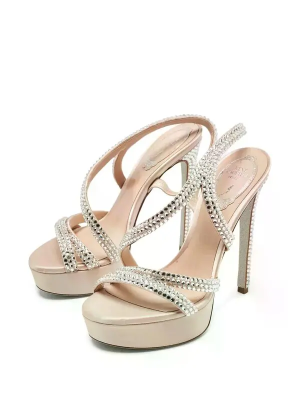 Rene Caovilla Lisa Platform Crystal Sandals