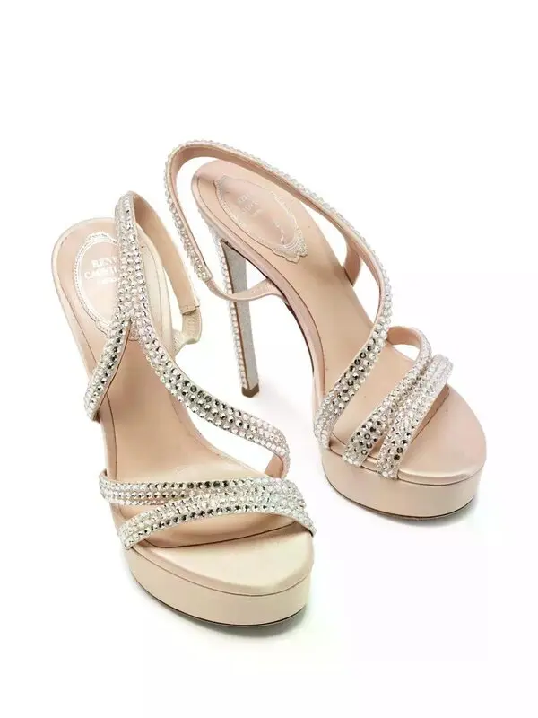 Rene Caovilla Lisa Platform Crystal Sandals
