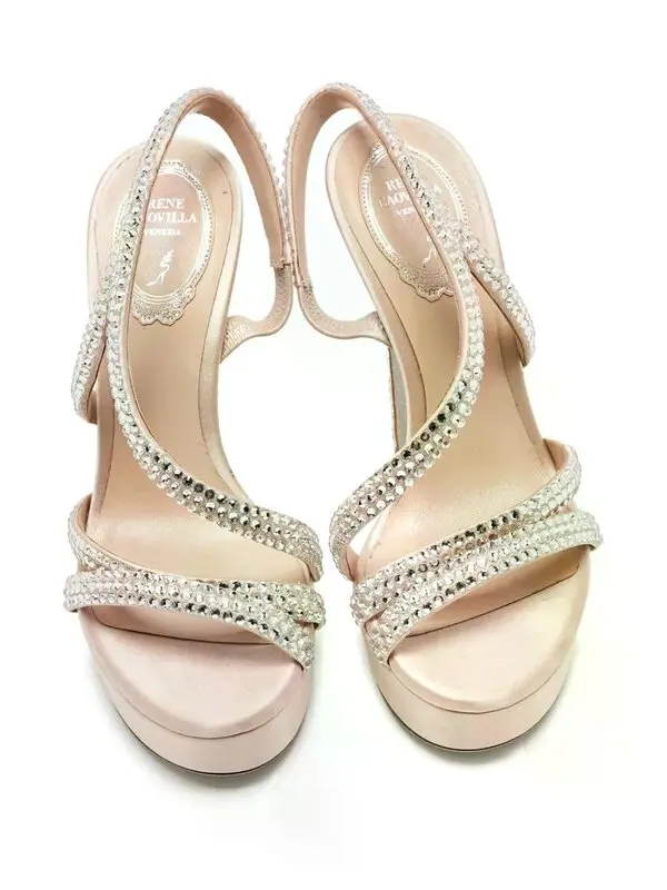 Rene Caovilla Lisa Platform Crystal Sandals