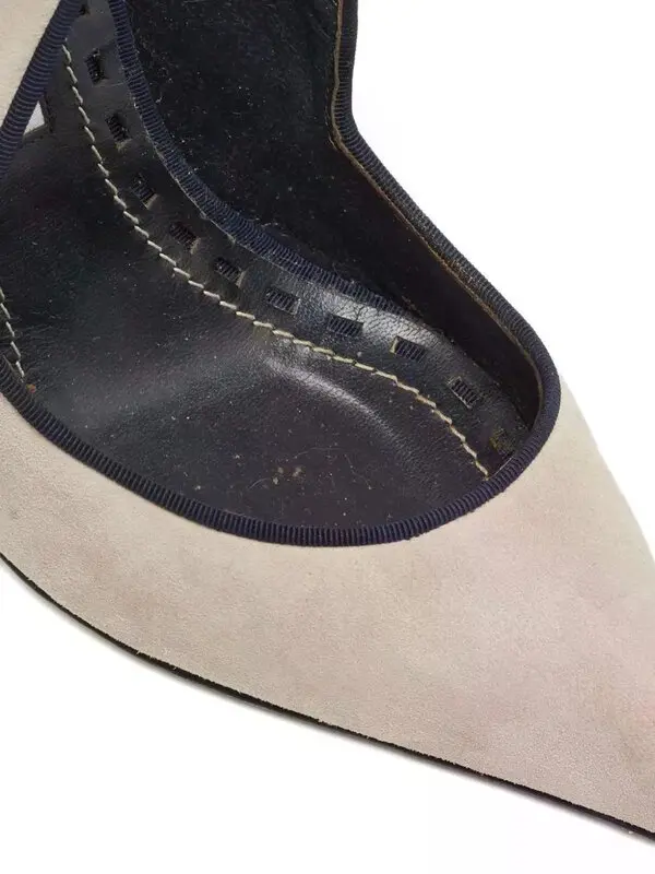 Manolo Blahnik 110mm Suede Cut-out Pumps