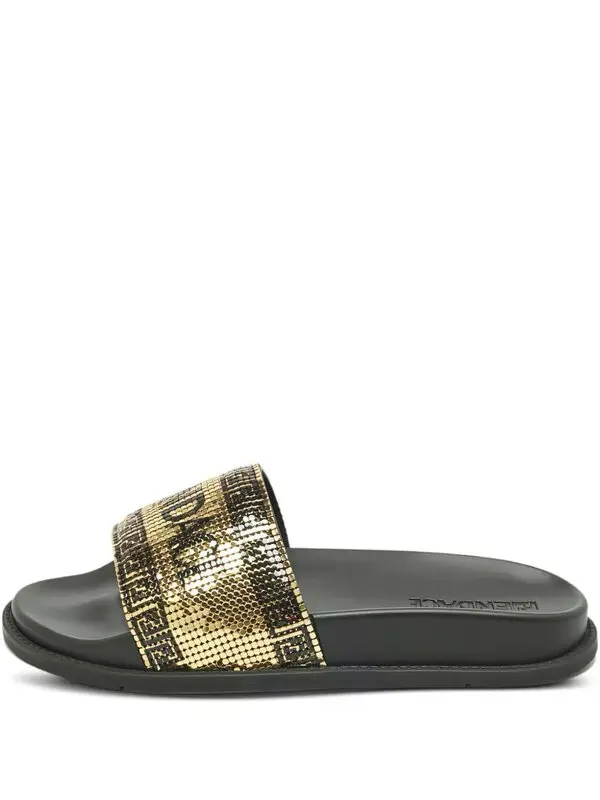 Fendi X Versace Mesh Logo Slides