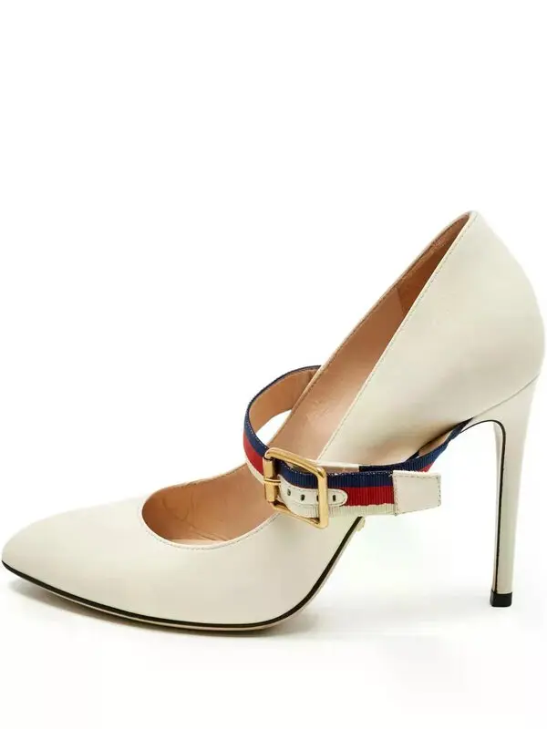 Gucci Sylvie Strap Pumps - Neutrals