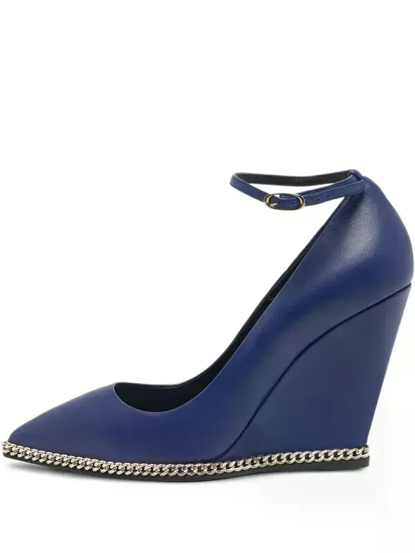 GIUSEPPE ZANOTTI Yvette Chain-link Leather Pumps