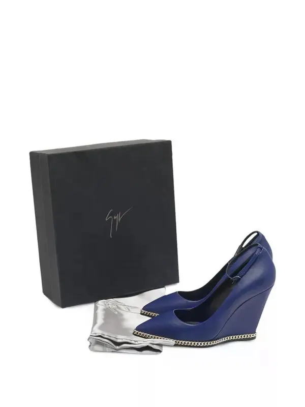 GIUSEPPE ZANOTTI Yvette Chain-link Leather Pumps