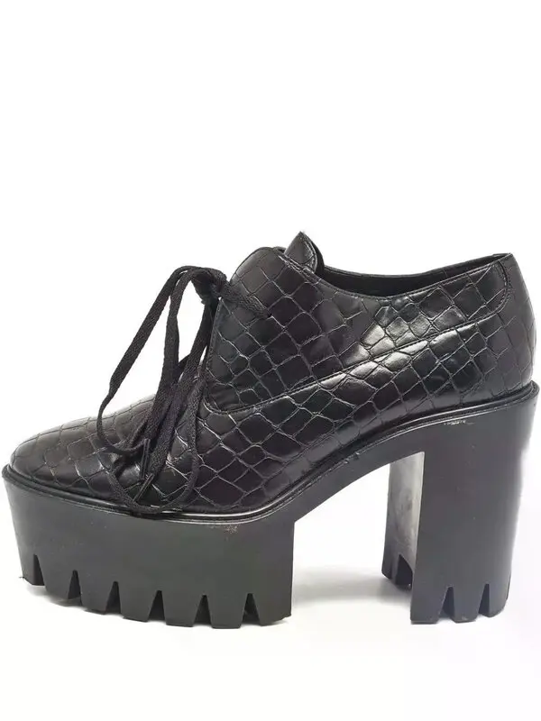 Stella McCartney Crocodile-embossed Lace-up Boots