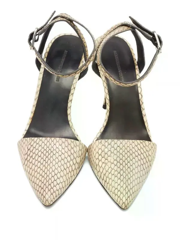 ALEXANDER WANG 100mm Snakeskin Ankle-strap Pumps