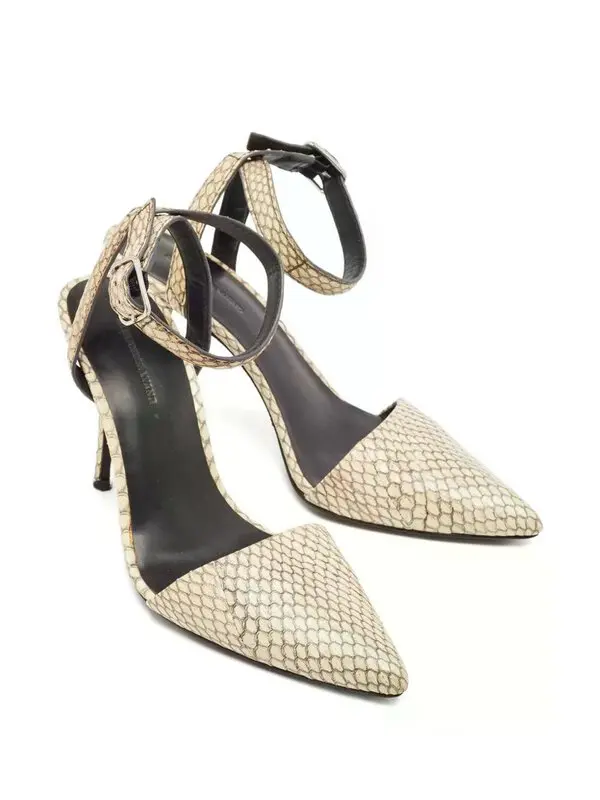 ALEXANDER WANG 100mm Snakeskin Ankle-strap Pumps
