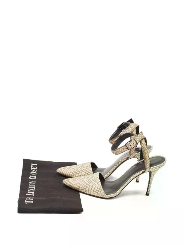 ALEXANDER WANG 100mm Snakeskin Ankle-strap Pumps