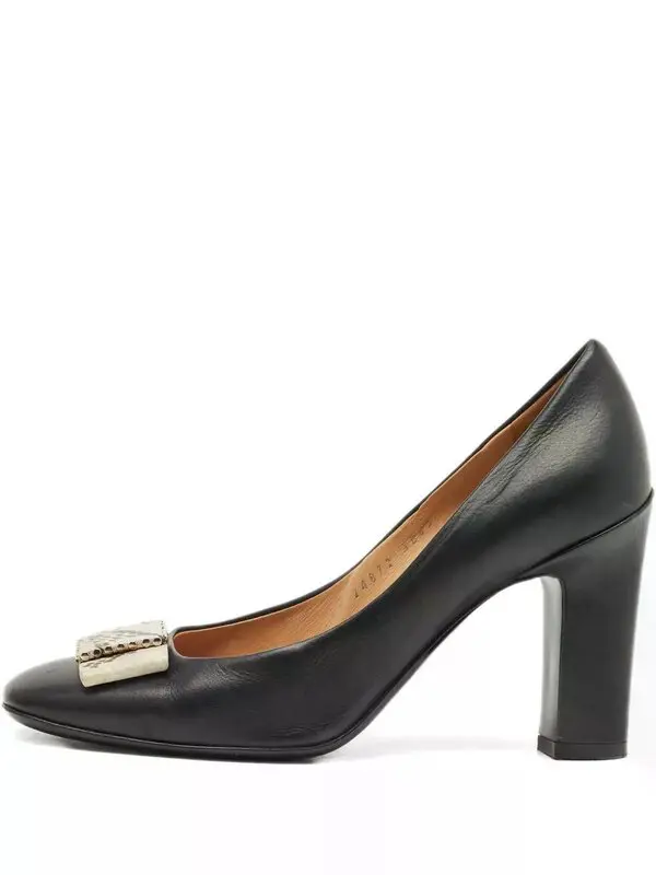 FERRAGAMO Vara Bow Leather Pumps - Black