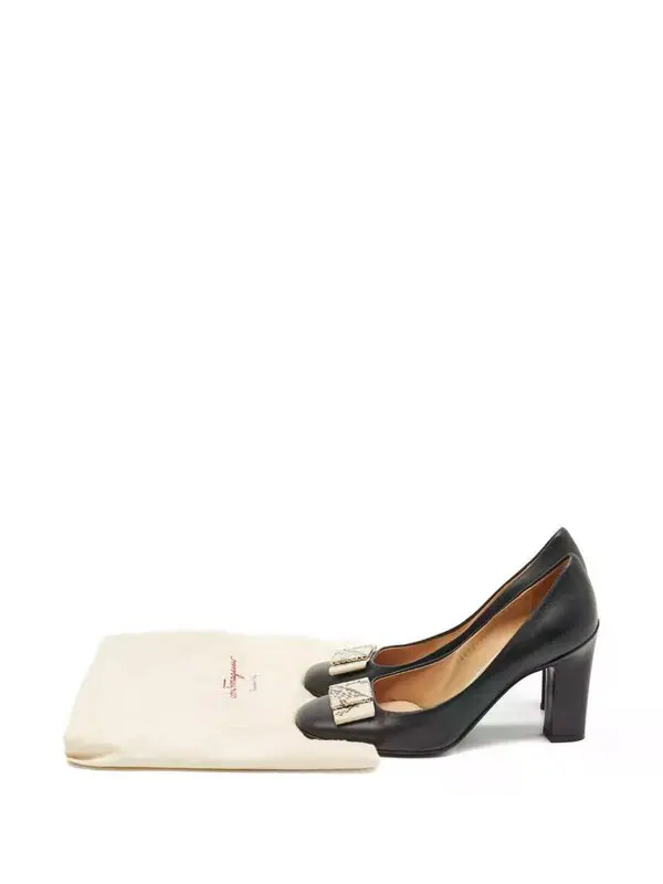 FERRAGAMO Vara Bow Leather Pumps - Black