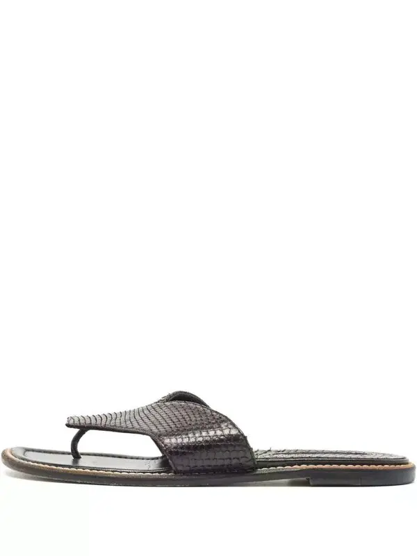 Manolo Blahnik Leather Sandals - Black