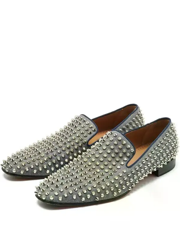 CHRISTIAN LOUBOUTIN Denim Spike Loafer