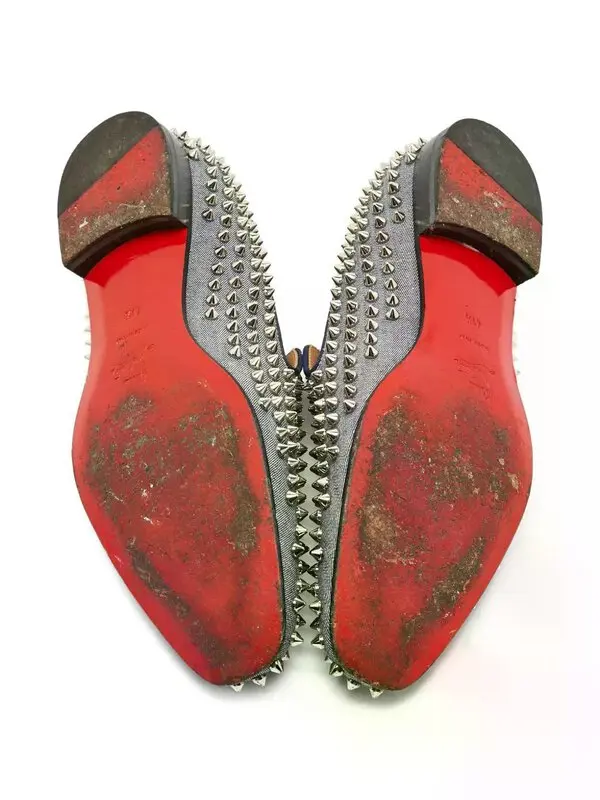 CHRISTIAN LOUBOUTIN Denim Spike Loafer