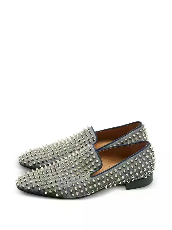 CHRISTIAN LOUBOUTIN Denim Spike Loafer