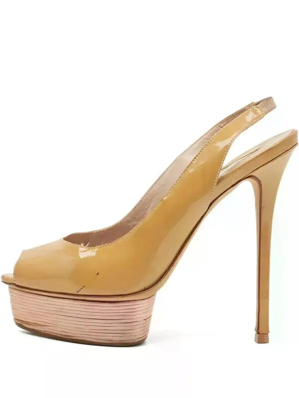 LE SILLA Patent Leather Slingback Sandals