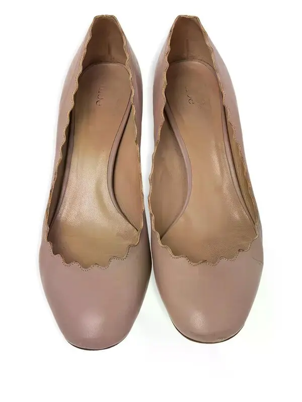 Chloé 65mm Scallop-trim Leather Pumps