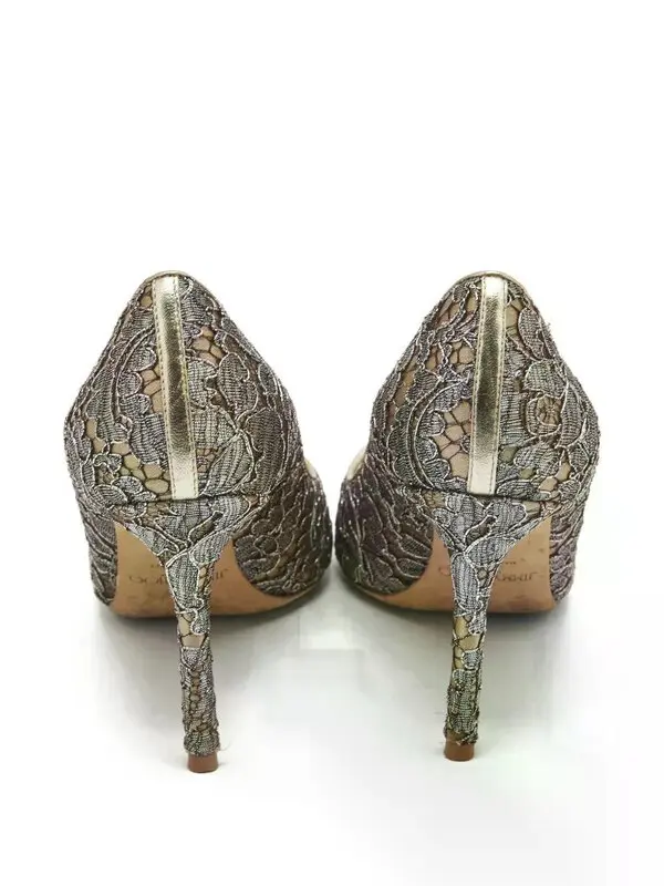JIMMY CHOO Floral Lace Romy Pumps - Grey