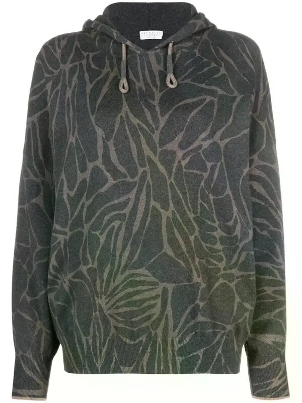 Brunello Cucinelli Graphic-print Cashmere Hoodie