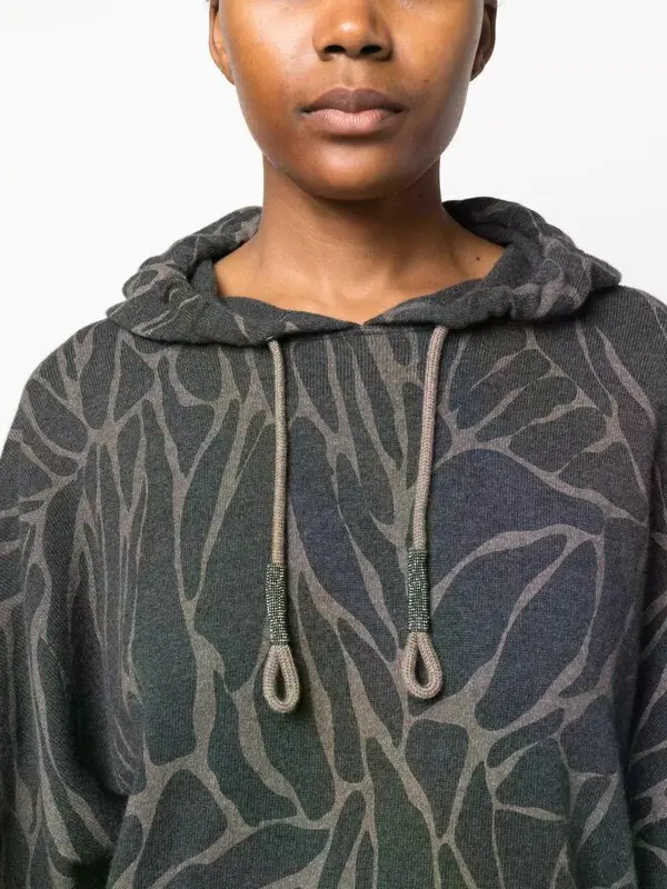 Brunello Cucinelli Graphic-print Cashmere Hoodie
