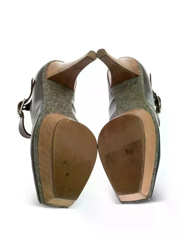 Marni Leather Platform Mary Jane Pumps