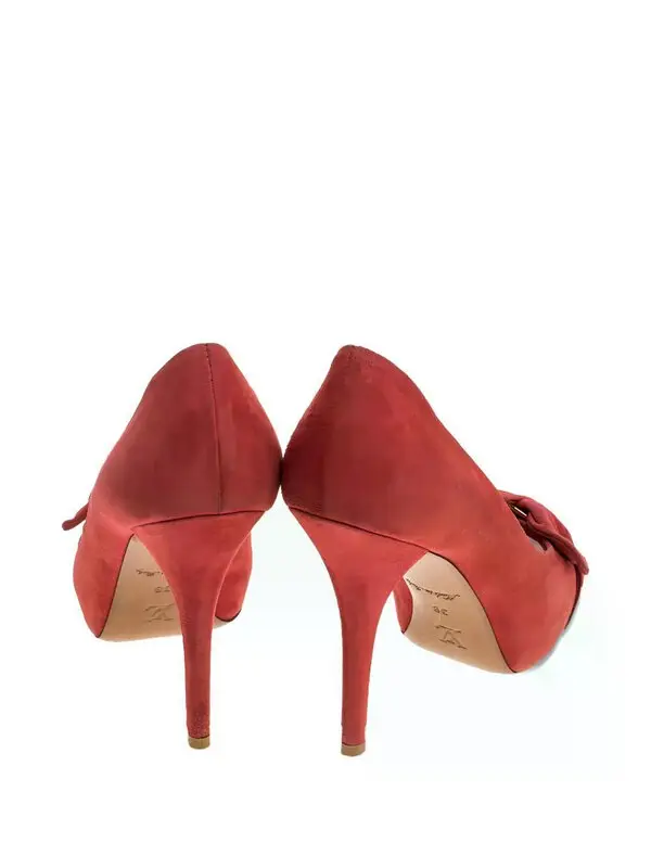 LOUIS VUITTON 110mm Ruched Bow Peep Toe Pumps