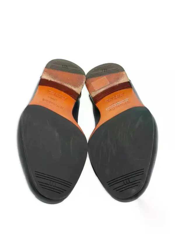 Hermès Crocodile-effect Leather Loafers